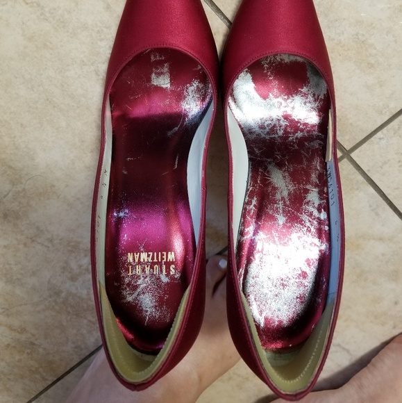Stuart Weitzman | Shoes | Stuart Weitzman Red Satin Shoes | Poshmark